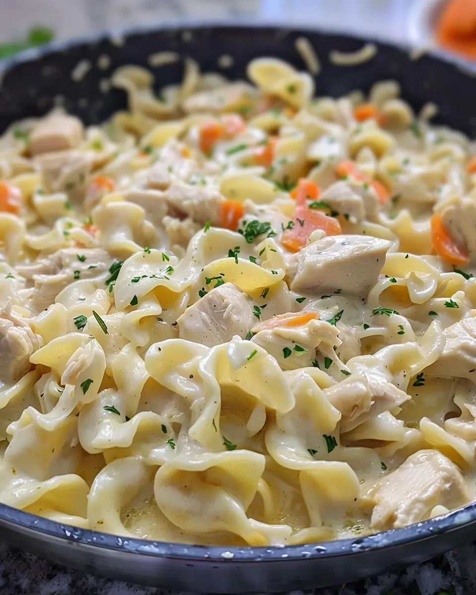 creamy chicken and noodles